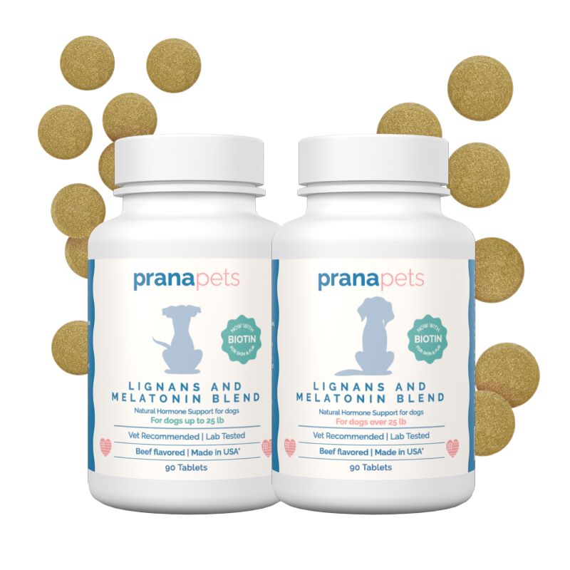 Melatonin and Lignans for Dogs Now With Biotin - Prana Pets